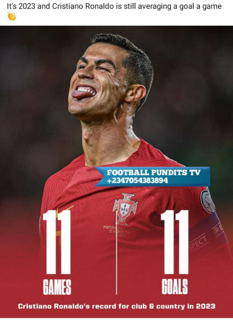 Al-Nassr Fc stricker Cristiano Ronaldo has 11 goals in 11 games in 2023
